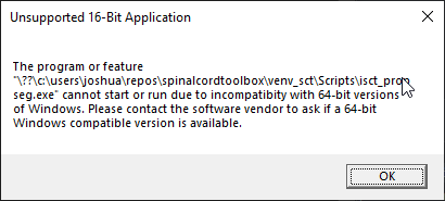 Error when installing native windows SCT · Issue #3740 · spinalcordtoolbox/spinalcordtoolbox ...