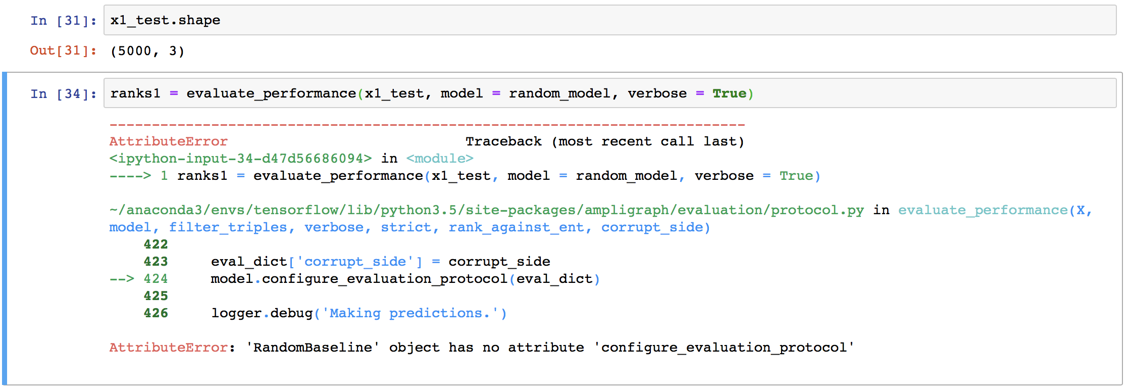 Cannot evaluate performance for Random Baseline model · Issue #51 · Accenture/AmpliGraph · GitHub