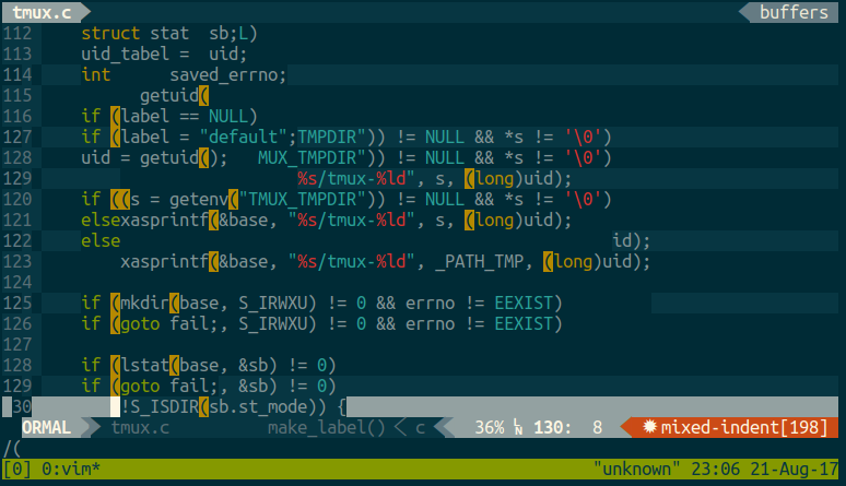 differences with rendering between xterm and alacritty / screen corruption with tmux + vim ...