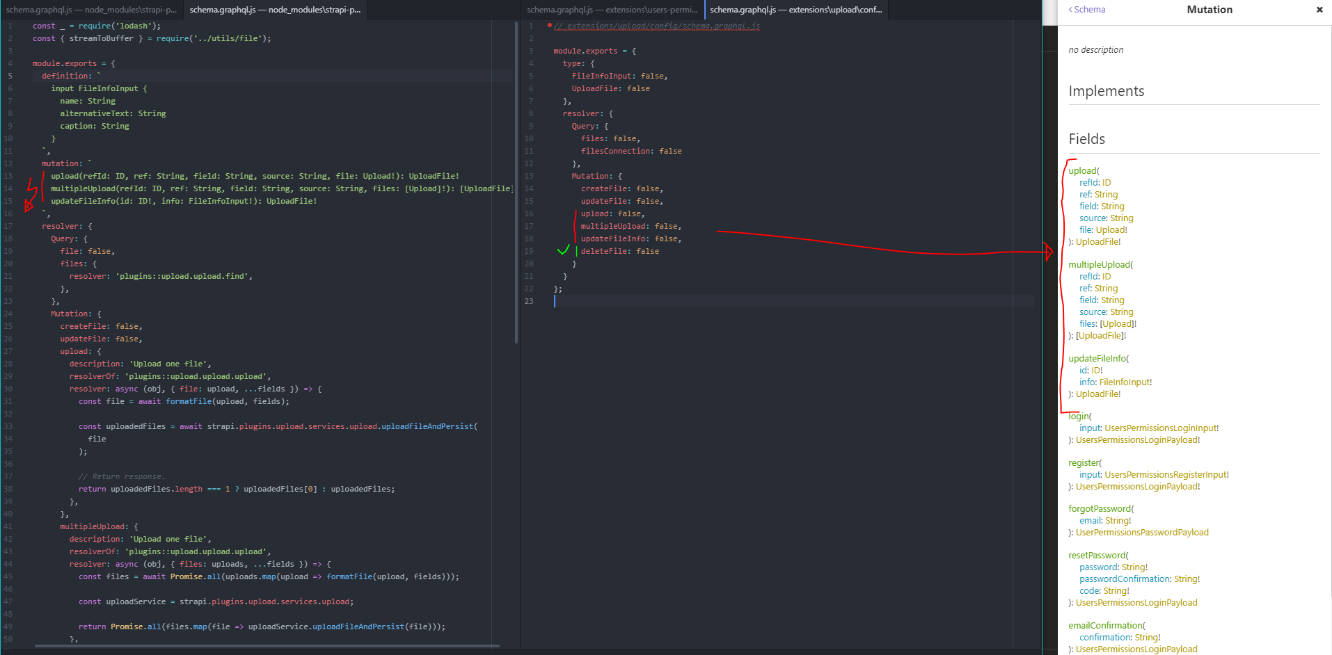Cannot Override Or Disable Certain Graphql Resolvers For Plugins Users Permissions And Upload