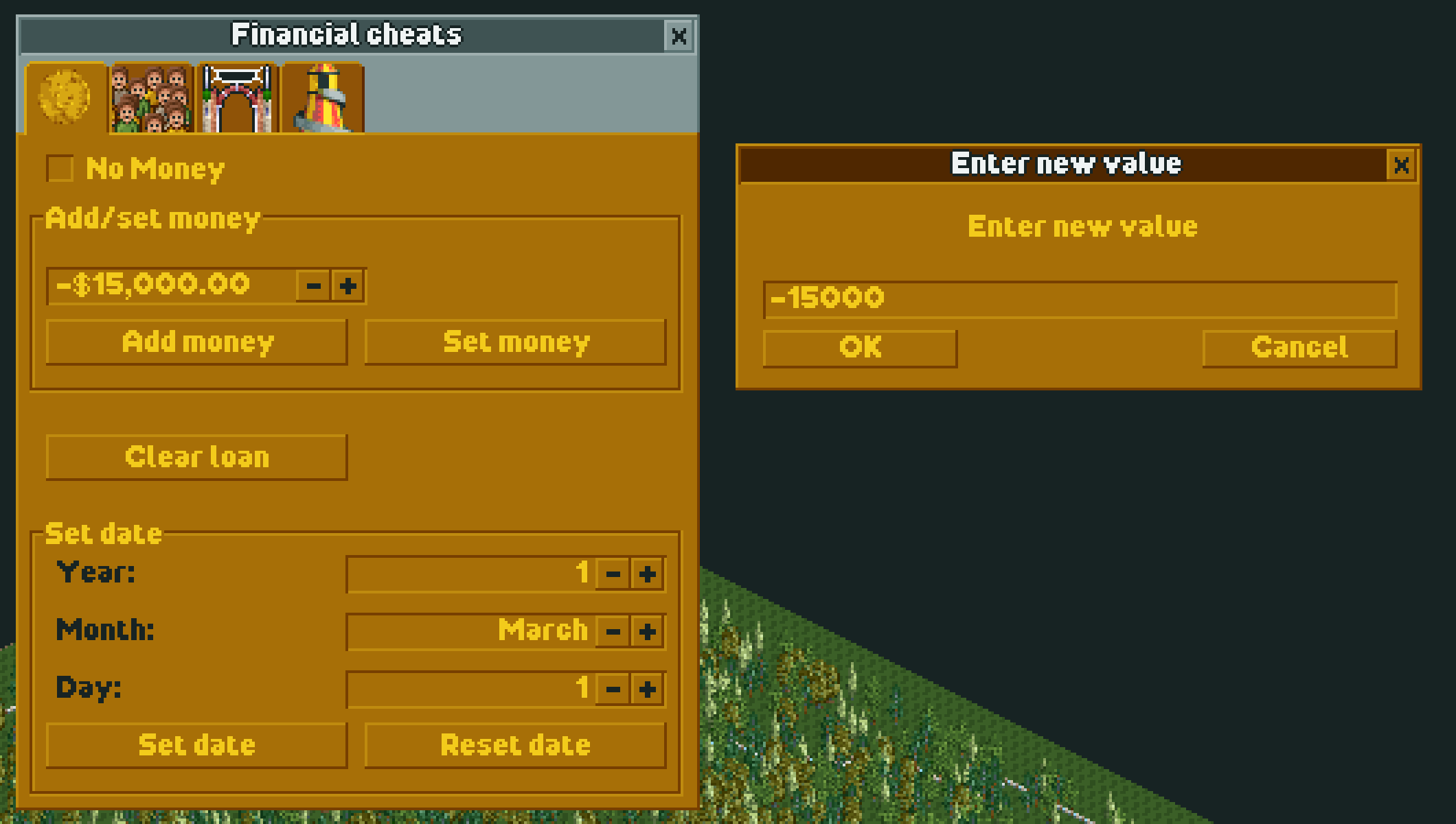 Unable to enter negative values in the "Add/Set Money" cheats menu · Issue #20365 · OpenRCT2 ...