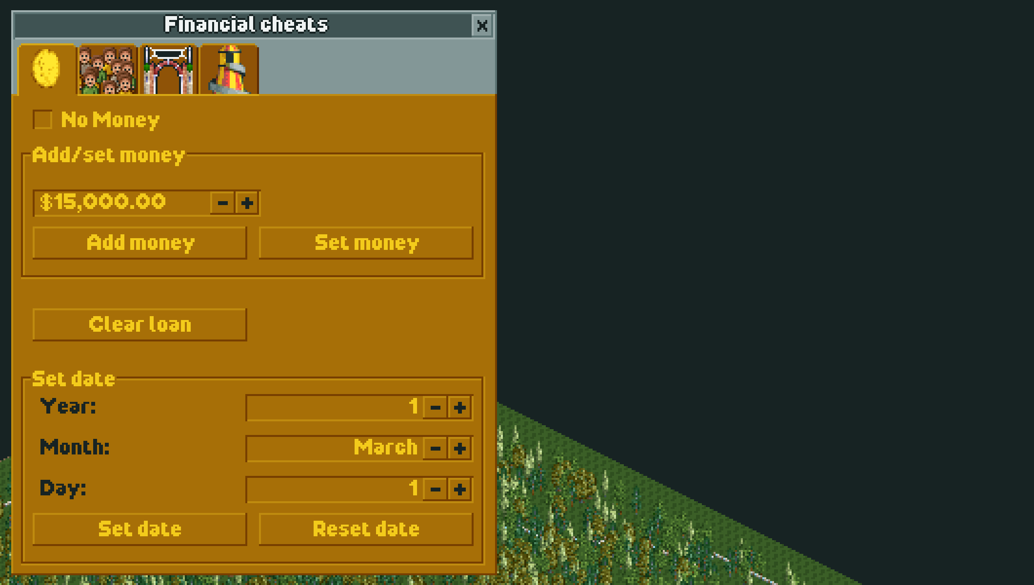 Unable To Enter Negative Values In The Addset Money Cheats Menu · Issue 20365 · Openrct2