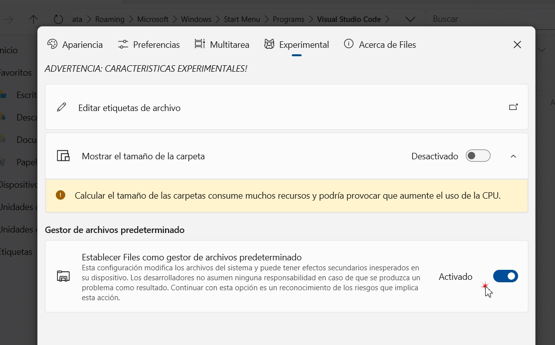 Change explorer.exe (Windows File Explorer) to "Files" when a browser (Chrome, Firefox, Edge ...