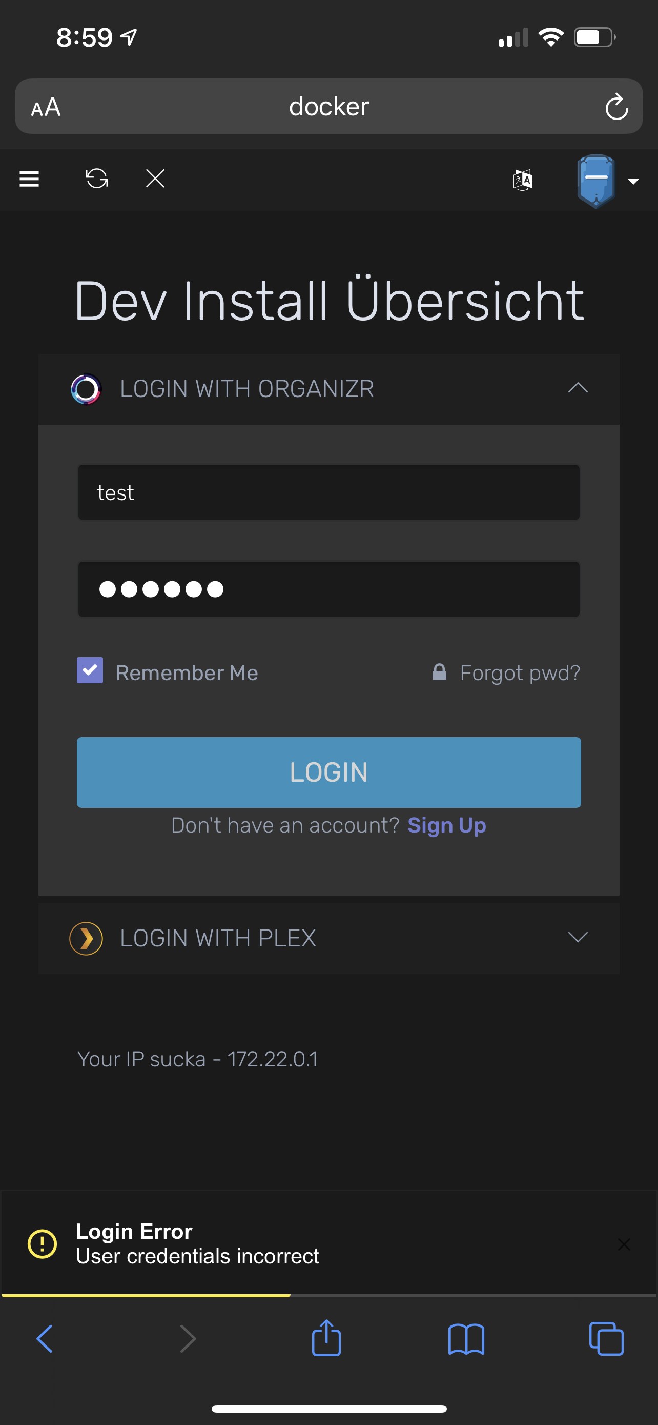 [UI Error] When entering in the wrong login info a "Welcome Login ...