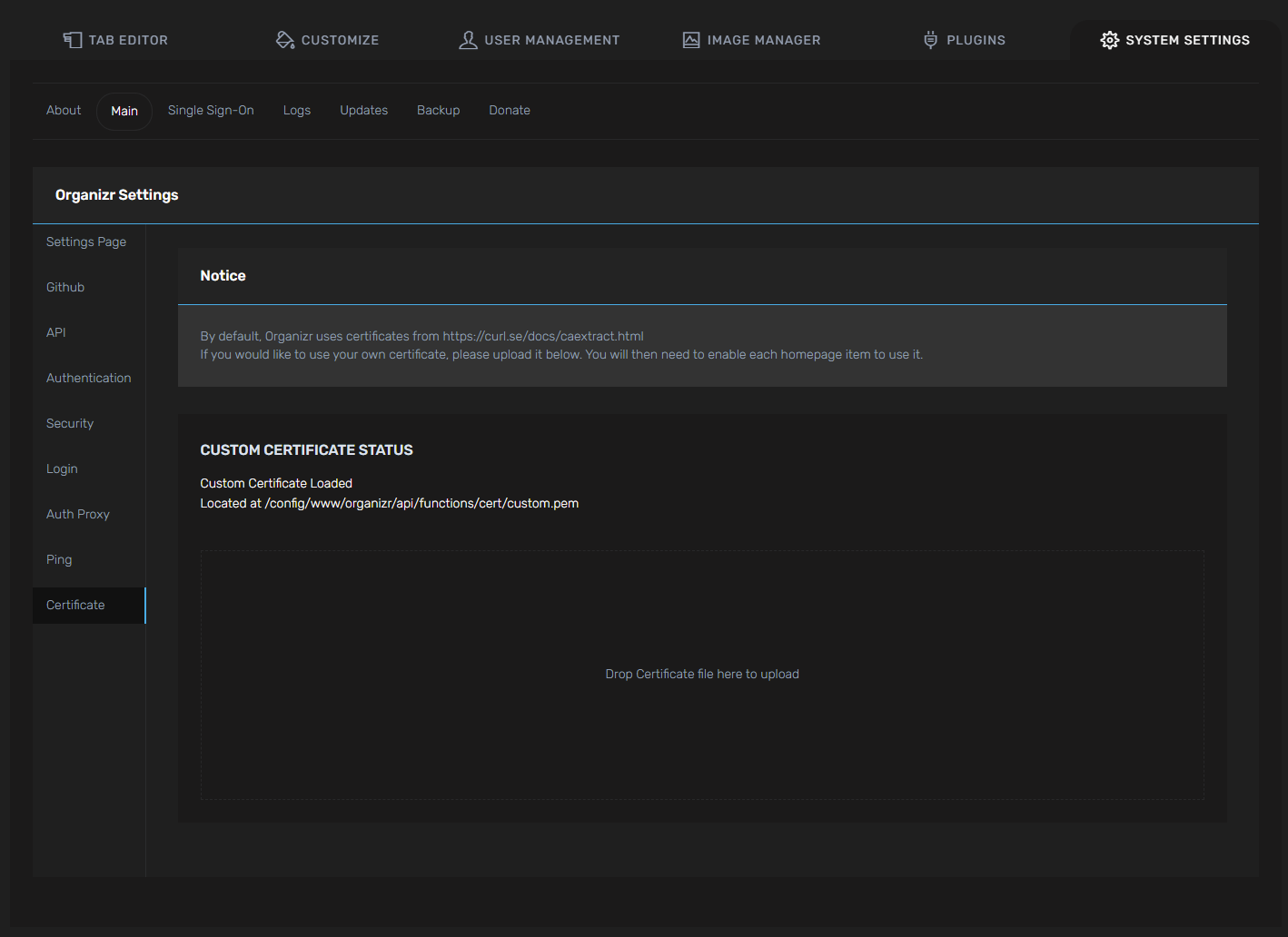 Self Signed SSL Cert Errors · Issue #1177 · causefx/Organizr · GitHub