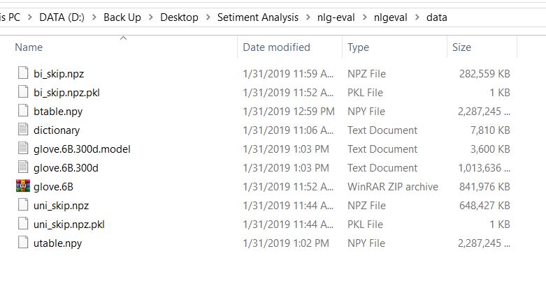 OSError: [Errno 22] Invalid argument · Issue #57 · Maluuba/nlg-eval · GitHub