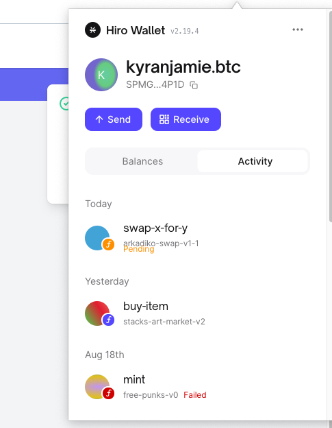 Pending item layout broken · Issue #1856 · leather-io/extension · GitHub