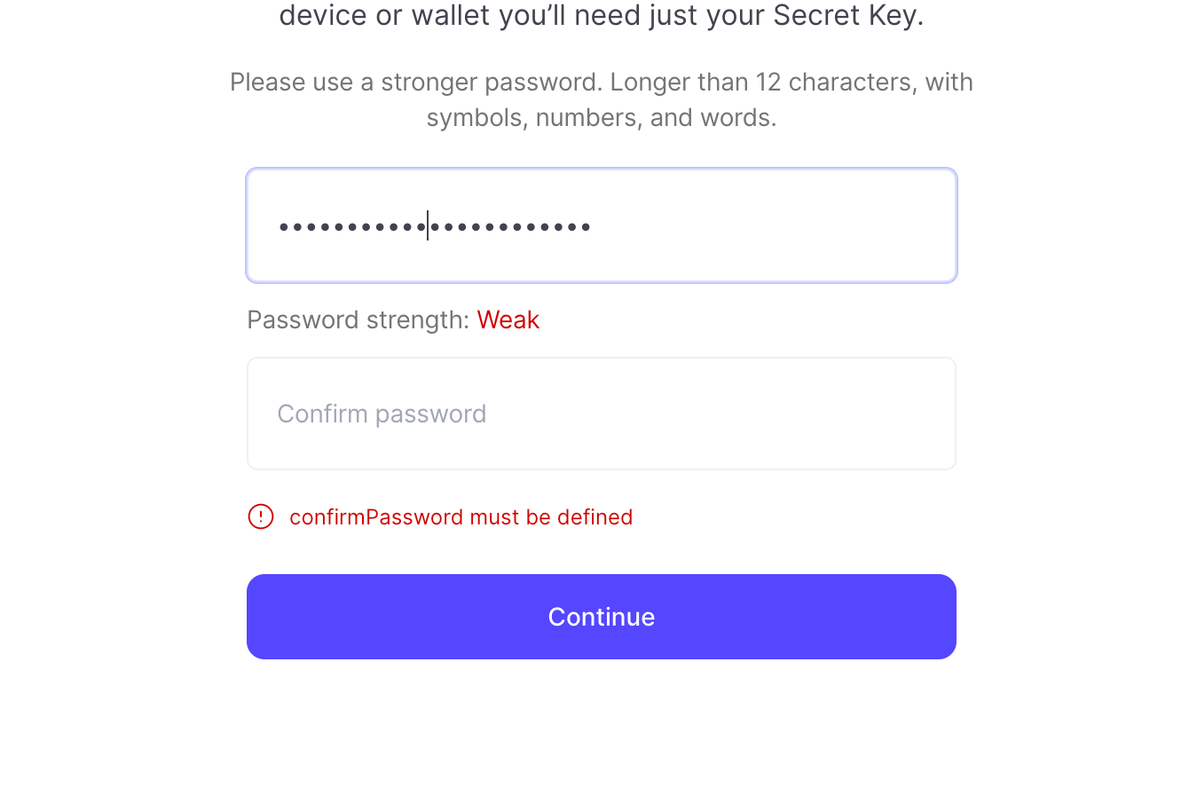 Fix Password strength indicator UX · Issue #2474 · leather-io/extension ...