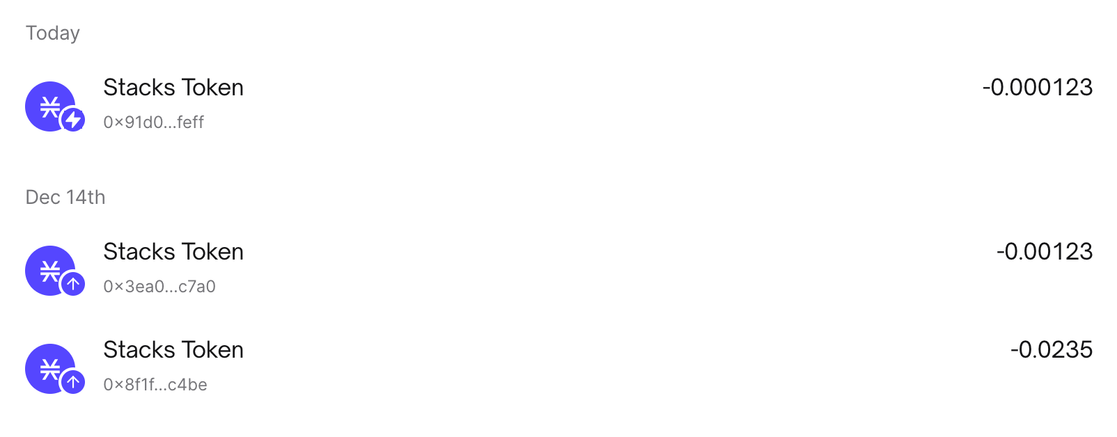 Fix display of microblock icon for transactions in activity · Issue #2944 · leather-io/extension ...