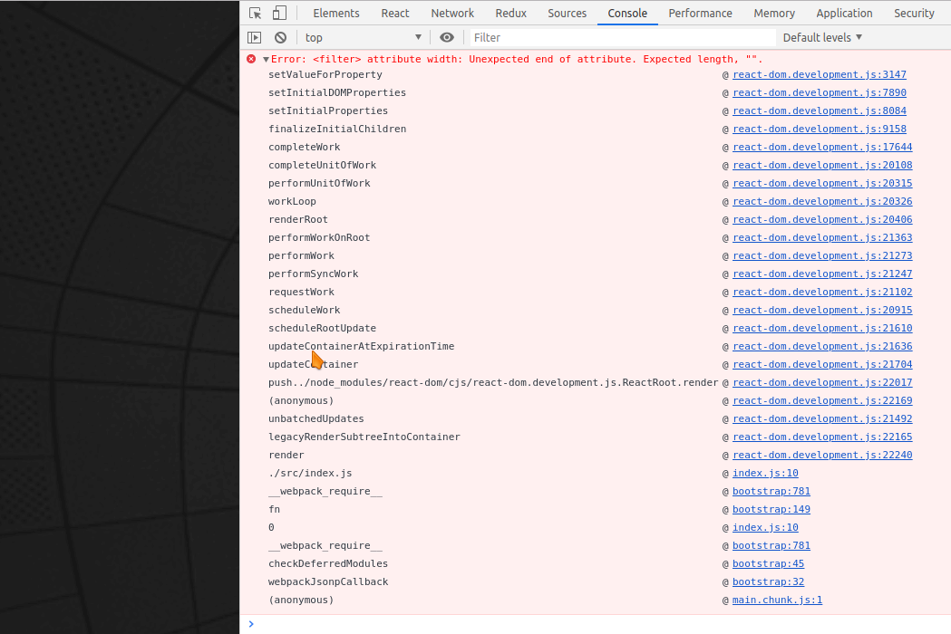 PF4 BackgroundImage Error: attribute width: Unexpected end of attribute. Expected length ...