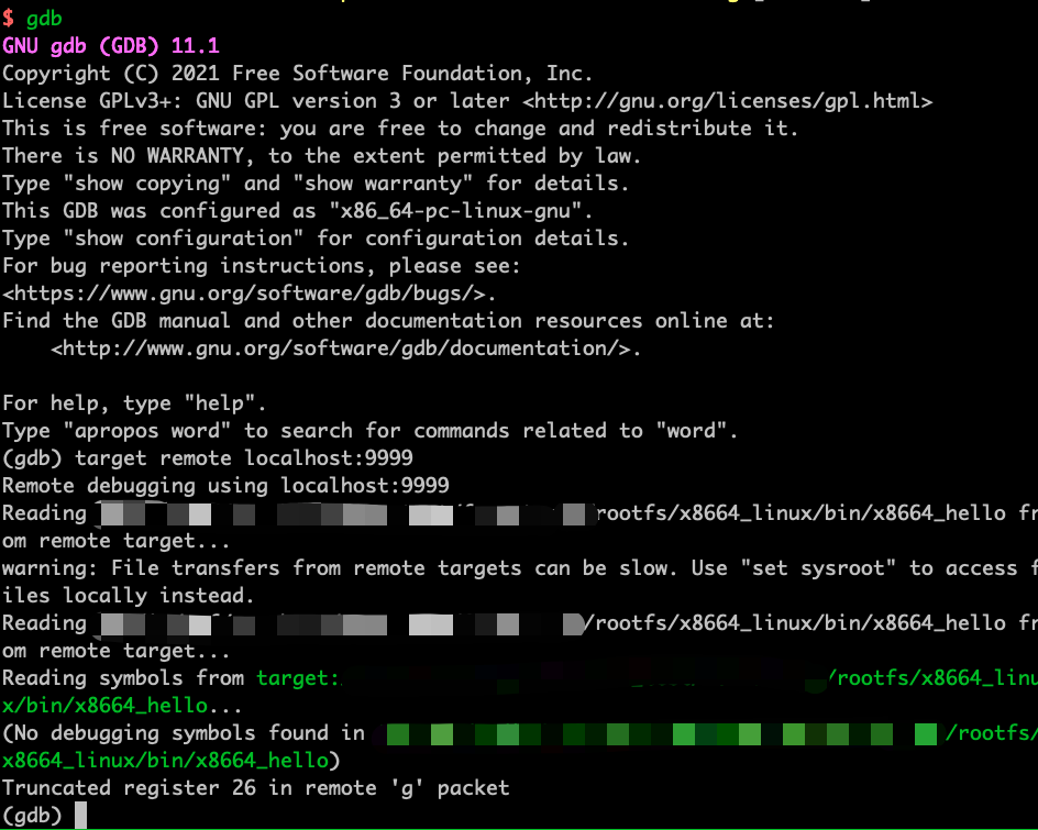 Unable to use GDB to debug · Issue #929 · qilingframework/qiling · GitHub