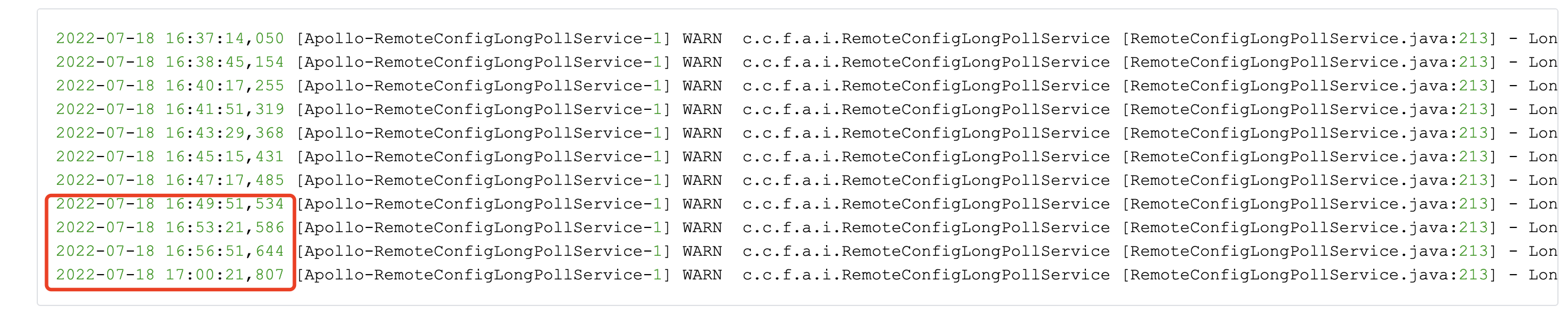 Long Polling Failed · Issue 4497 · Apolloconfigapollo · Github