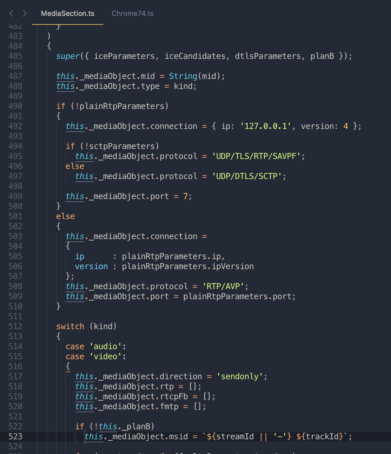 Mediasoup client is synchronizing all the producers even if they belong to different streams ...