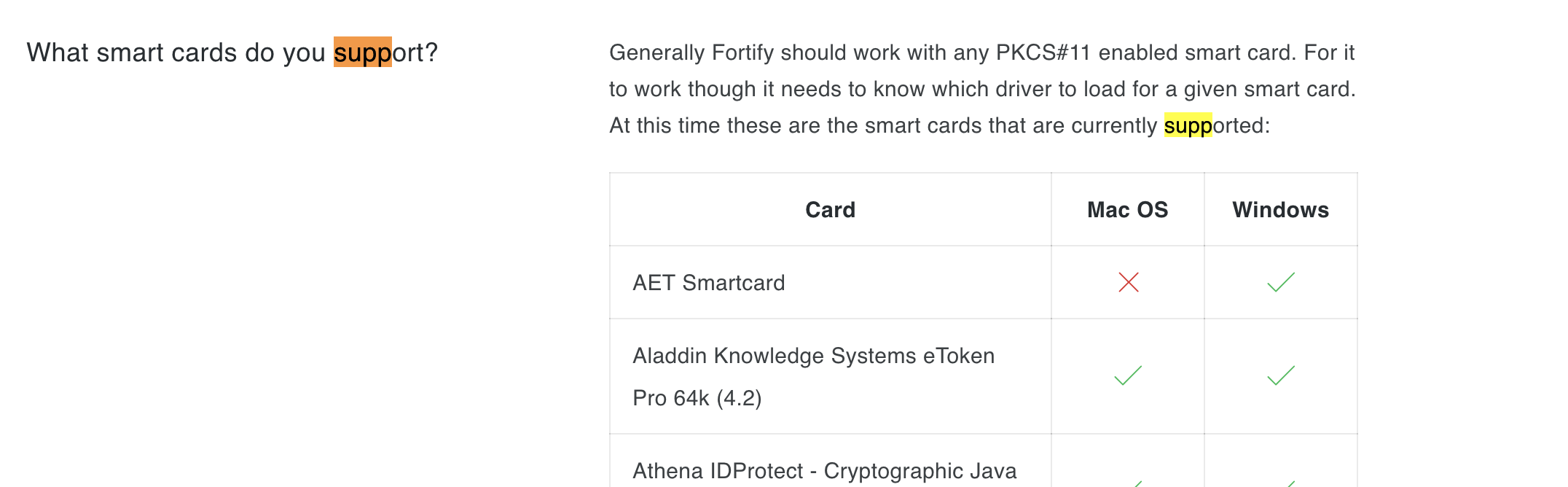 Add web page with list of supported smart cards · Issue #117 · PeculiarVentures/fortify · GitHub