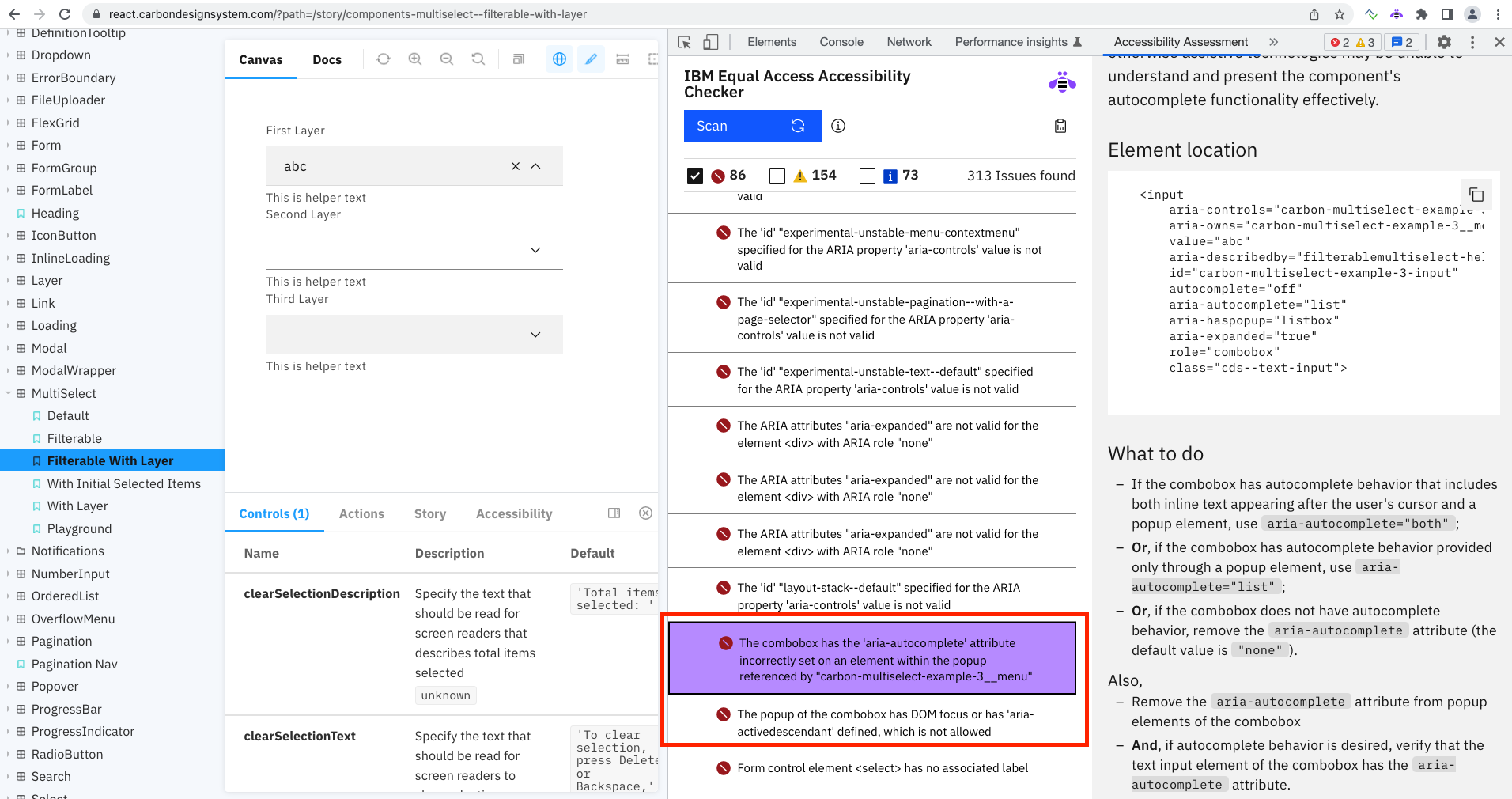 [BUG]: possible false positive - combobox has the 'aria-autocomplete' attribute incorrectly set ...