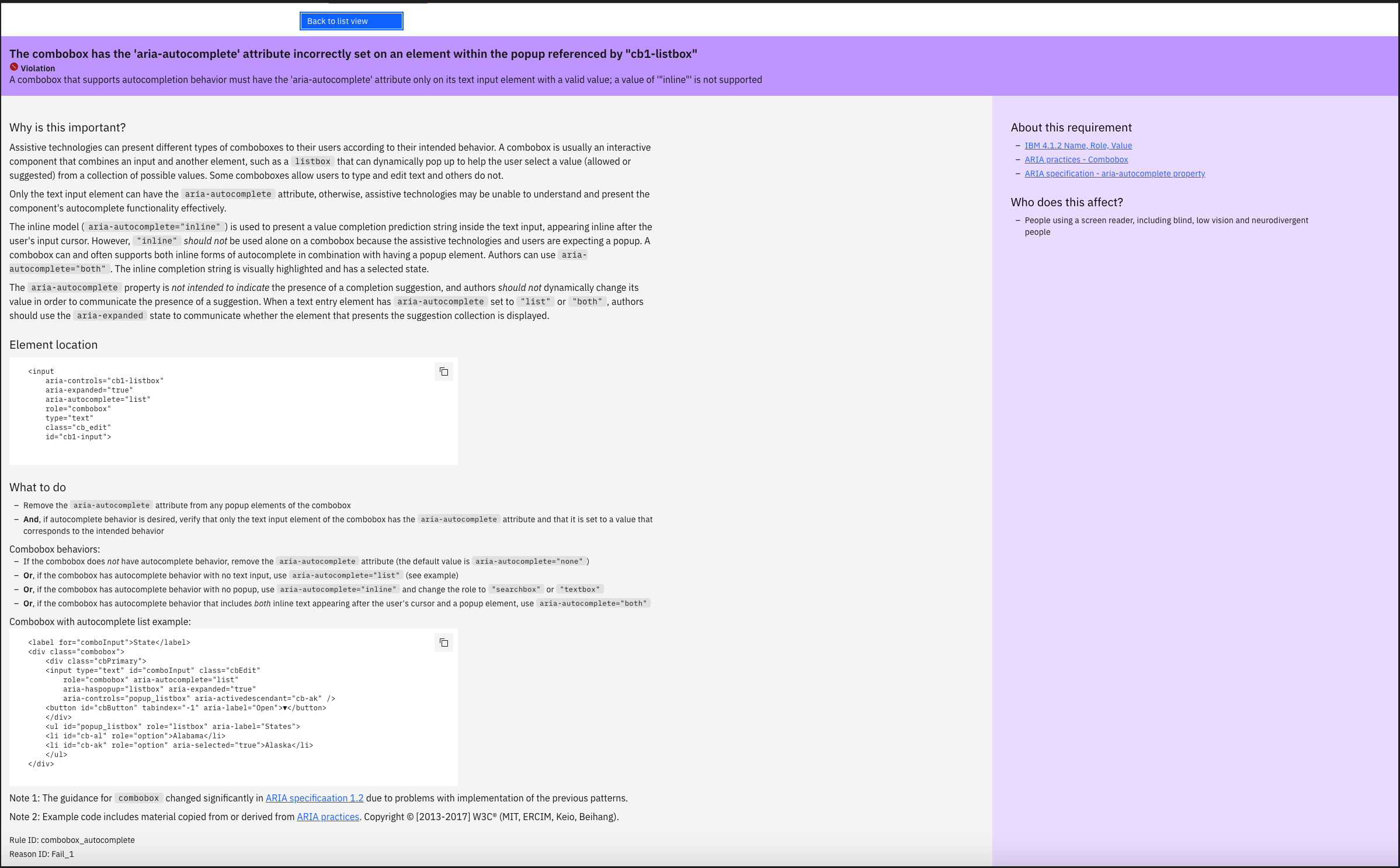 [Help] Update the rule help for the "combobox_autocomplete" · Issue #1132 · IBMa/equal-access ...