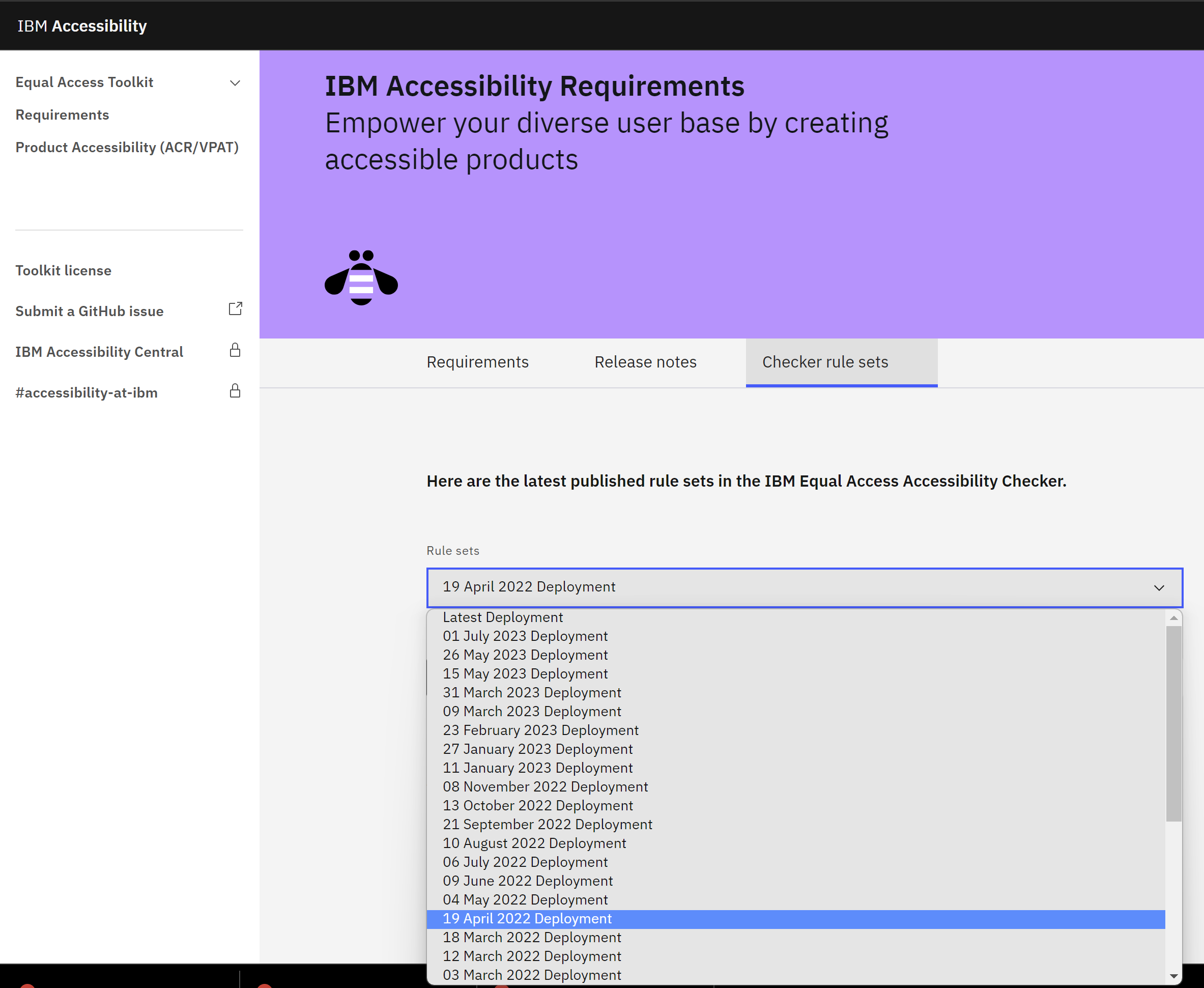 [BUG]: older deployments do not load in Checker rule sets · Issue #1541 · IBMa/equal-access · GitHub