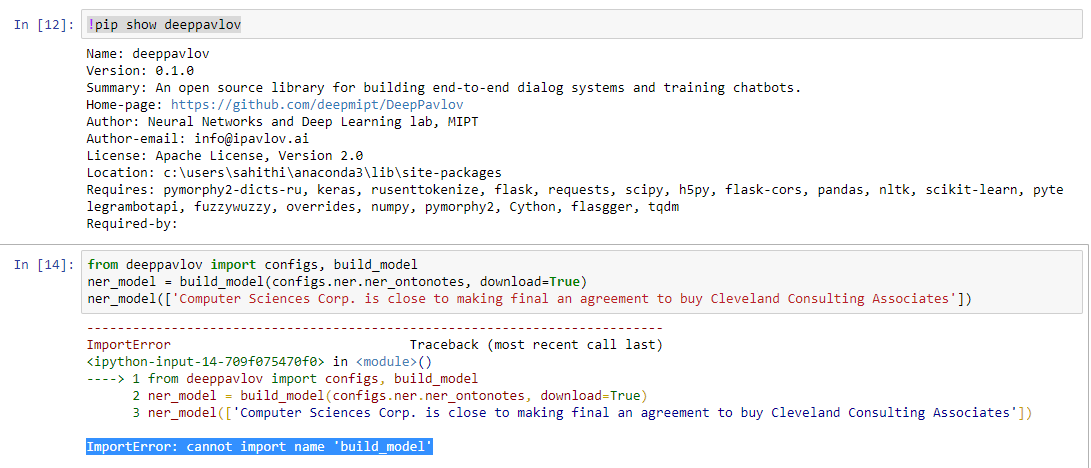 ImportError: cannot import name 'build_model' · Issue #610 · deeppavlov/DeepPavlov · GitHub
