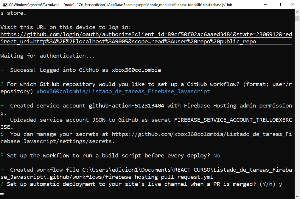 Subir sitio web a Firebase Hosting · GitHub
