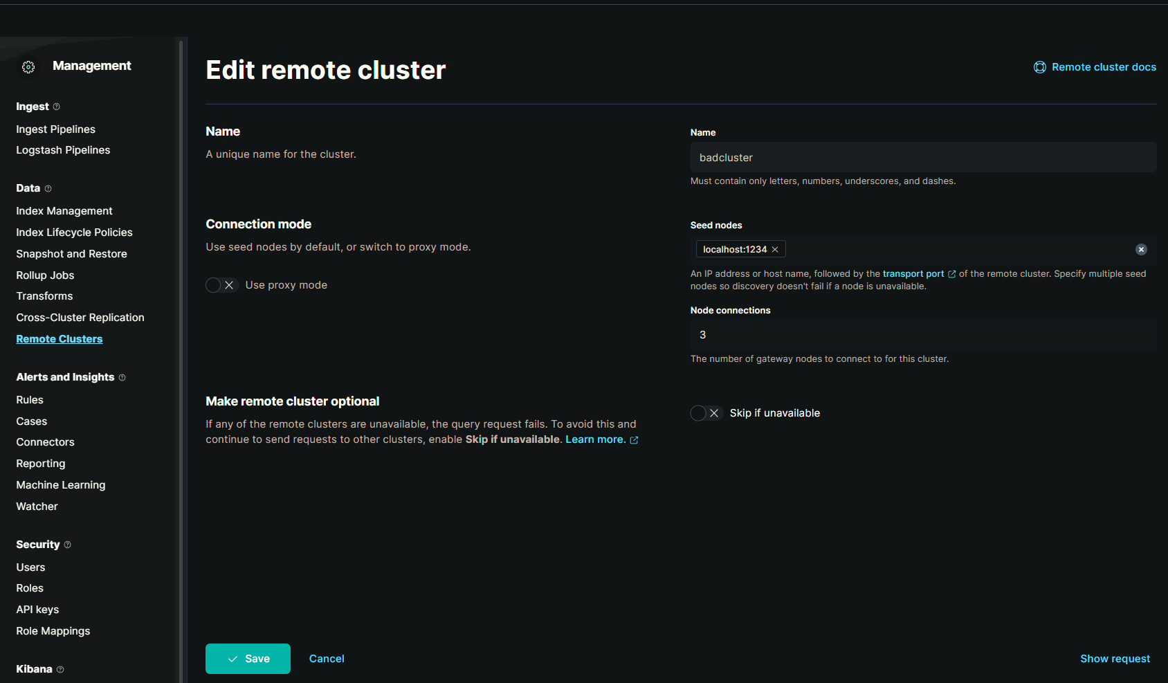 [Session View] if a remote cluster is misconfigured or not connected, session view fails to load ...