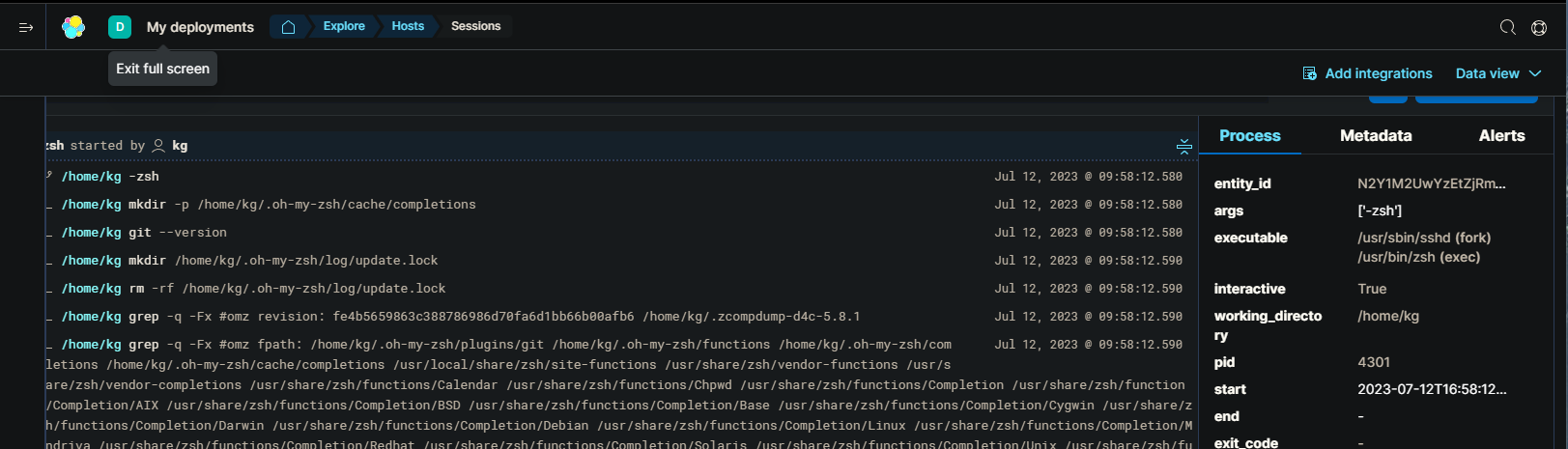 [Security Solution] [Serverless] Fullscreen for session_view / analyzer has issues in serverless ...