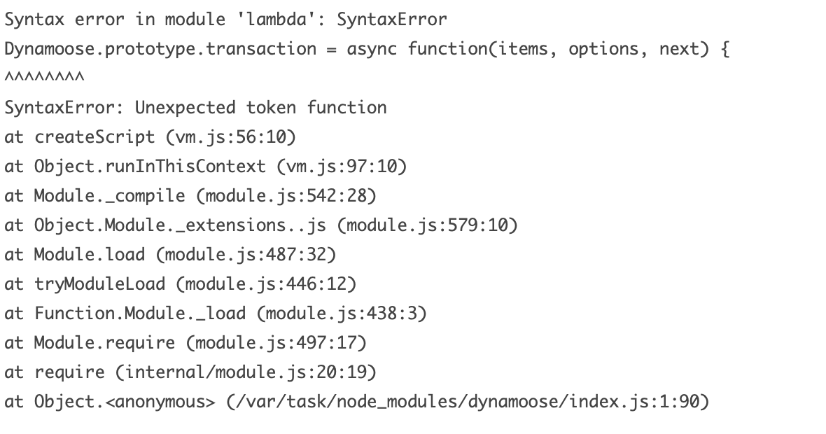 Dynamoose Problem With Aws Lambda And Claudiajs · Issue 505 · Dynamoosedynamoose · Github