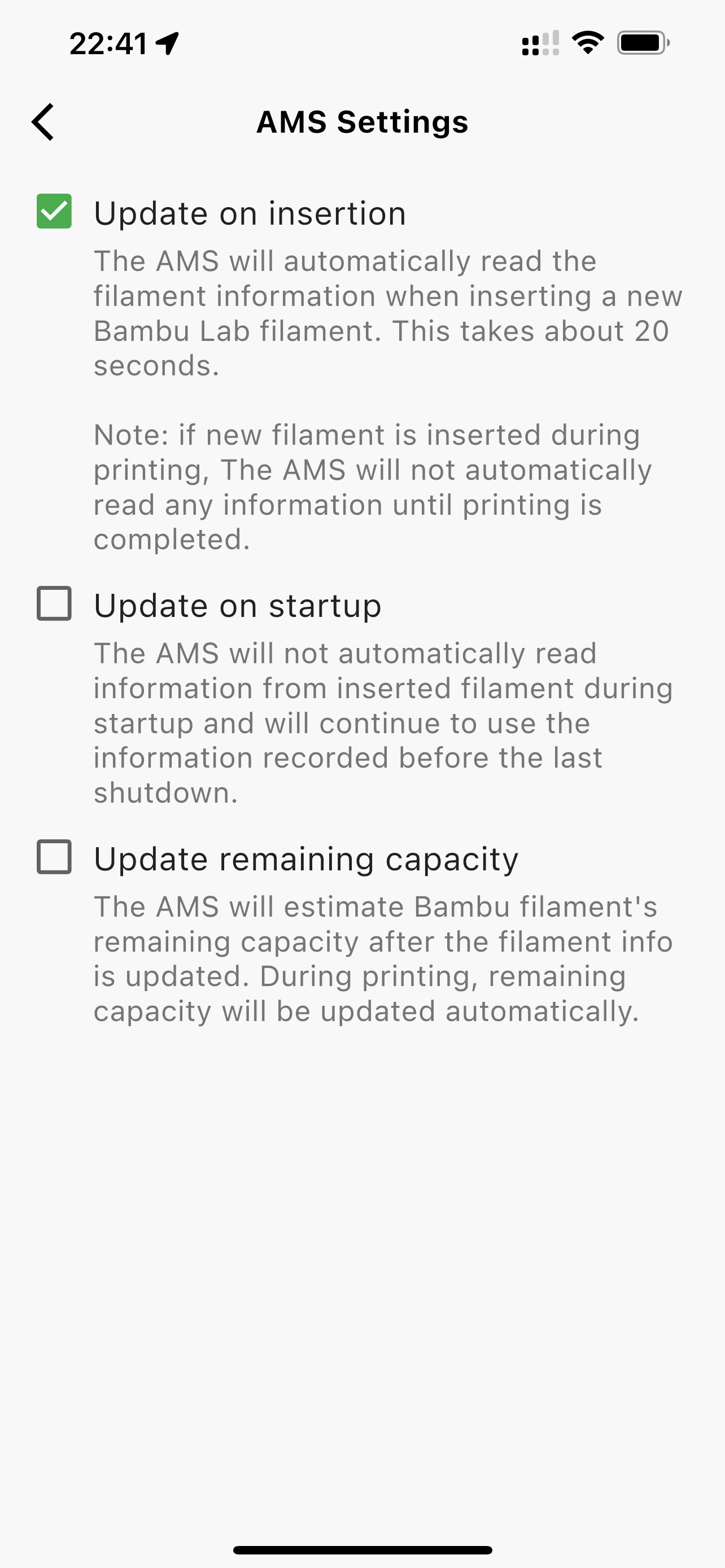 AMS Filament Backup missing in v1.5 public beta on P1P · Issue #1386 · bambulab/BambuStudio · GitHub