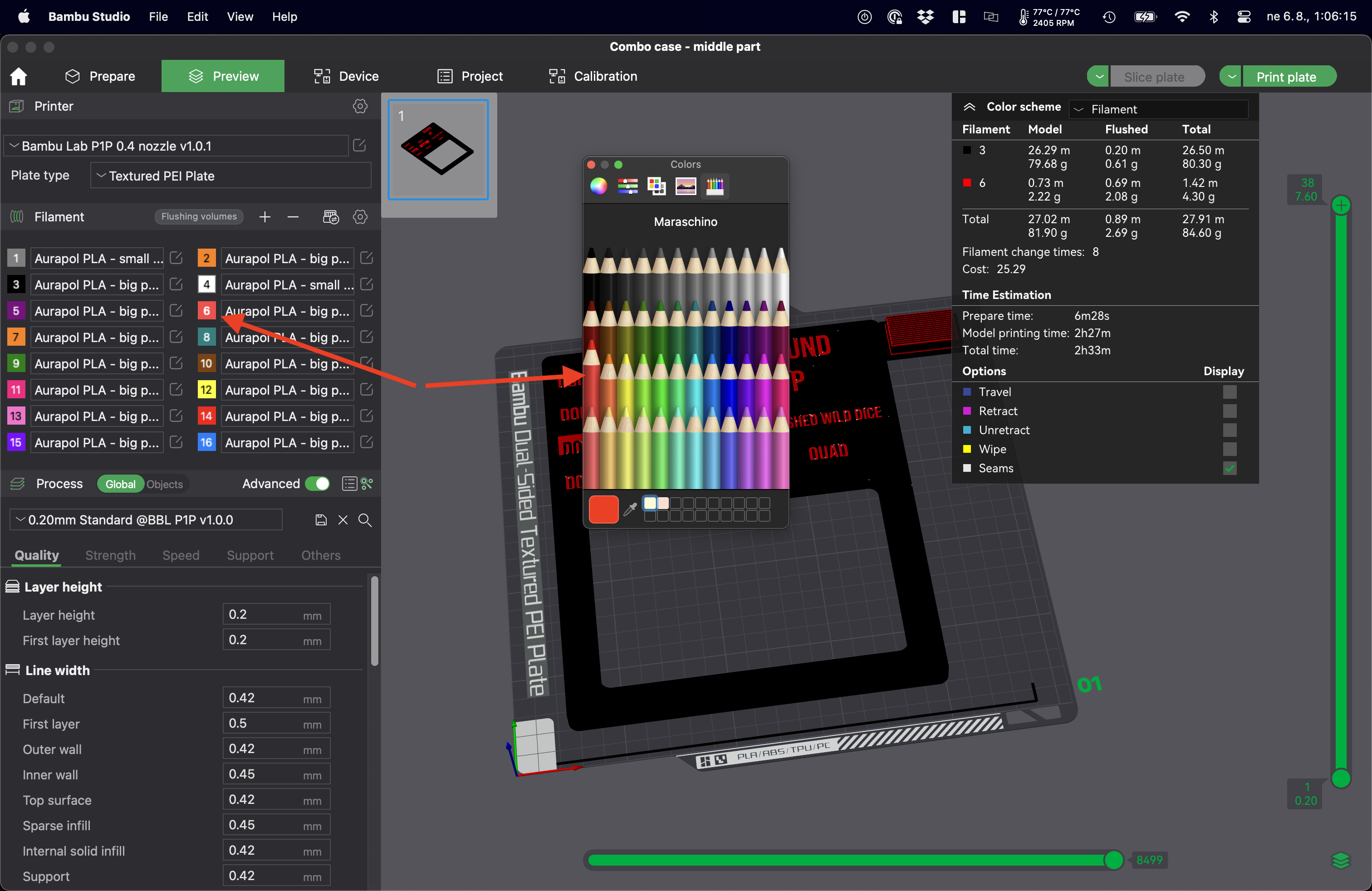 Red colored filament is not matched in AMS slot. · Issue #2190 ...