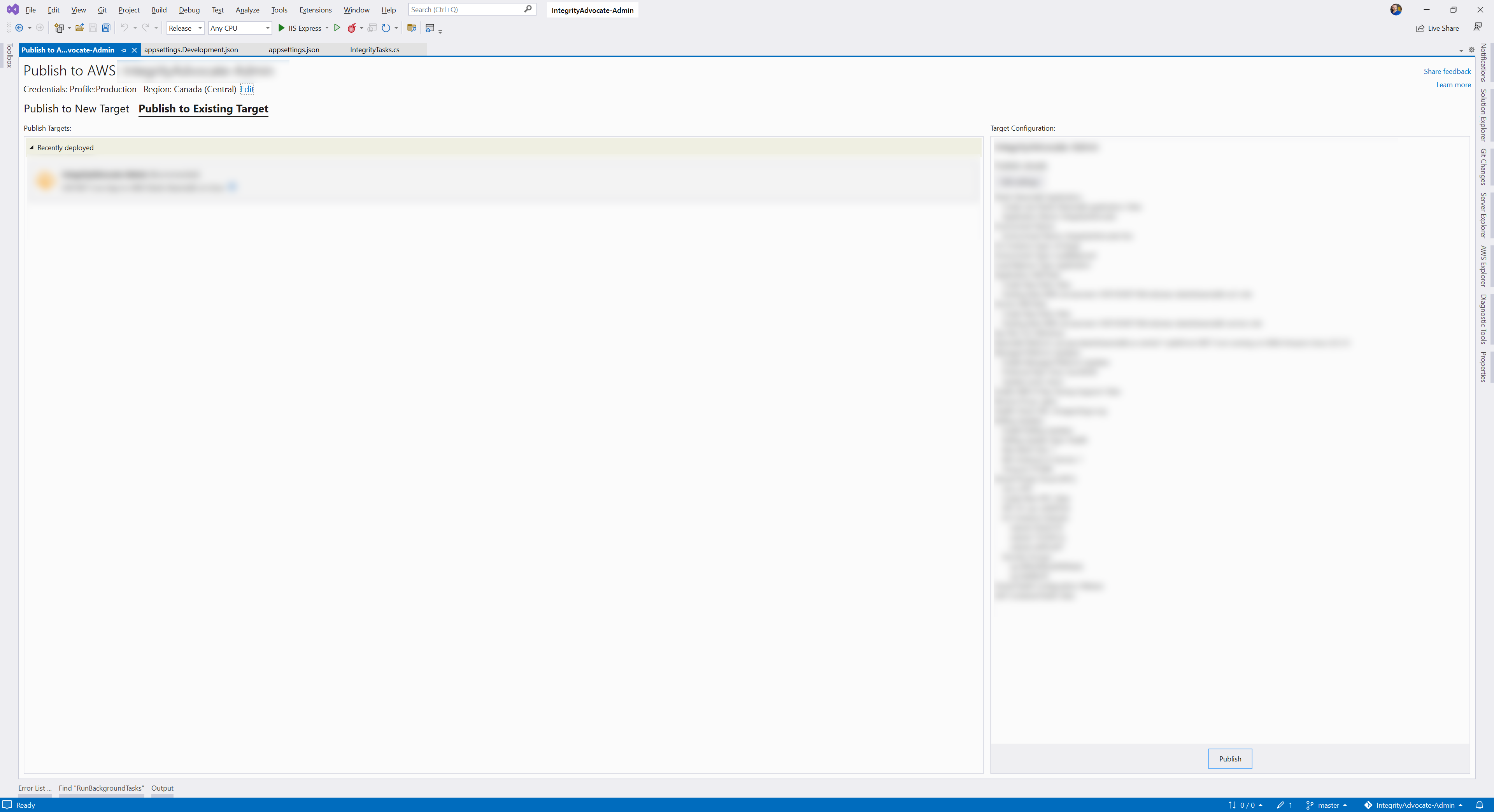 Existing Elastic Beanstalk Environments using Windows images not showing in new Publish to AWS ...