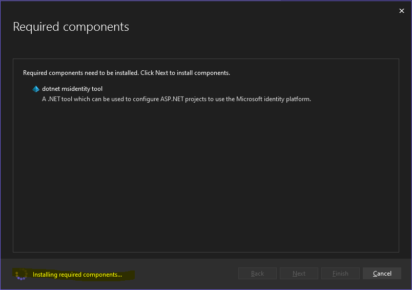 Unable to create Blazor Server project with Identity feature. · Issue #42242 · dotnet/aspnetcore ...