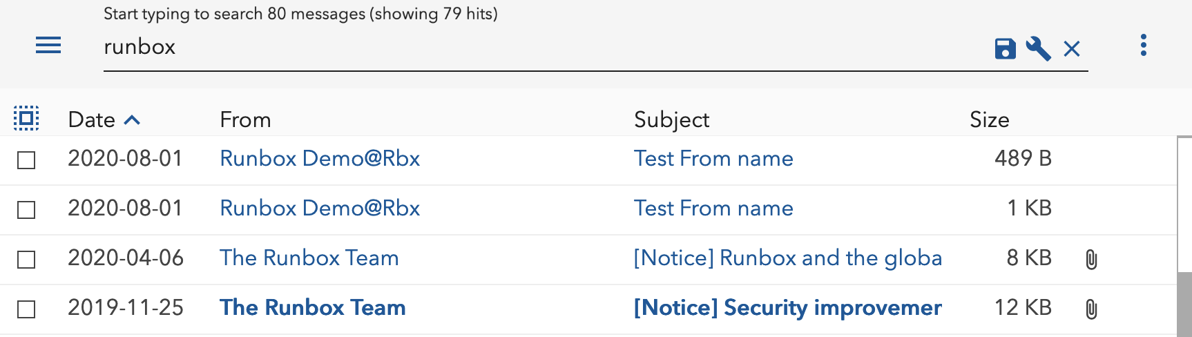 Improve visibility of Folder column in searches · Issue #1083 · runbox/runbox7 · GitHub