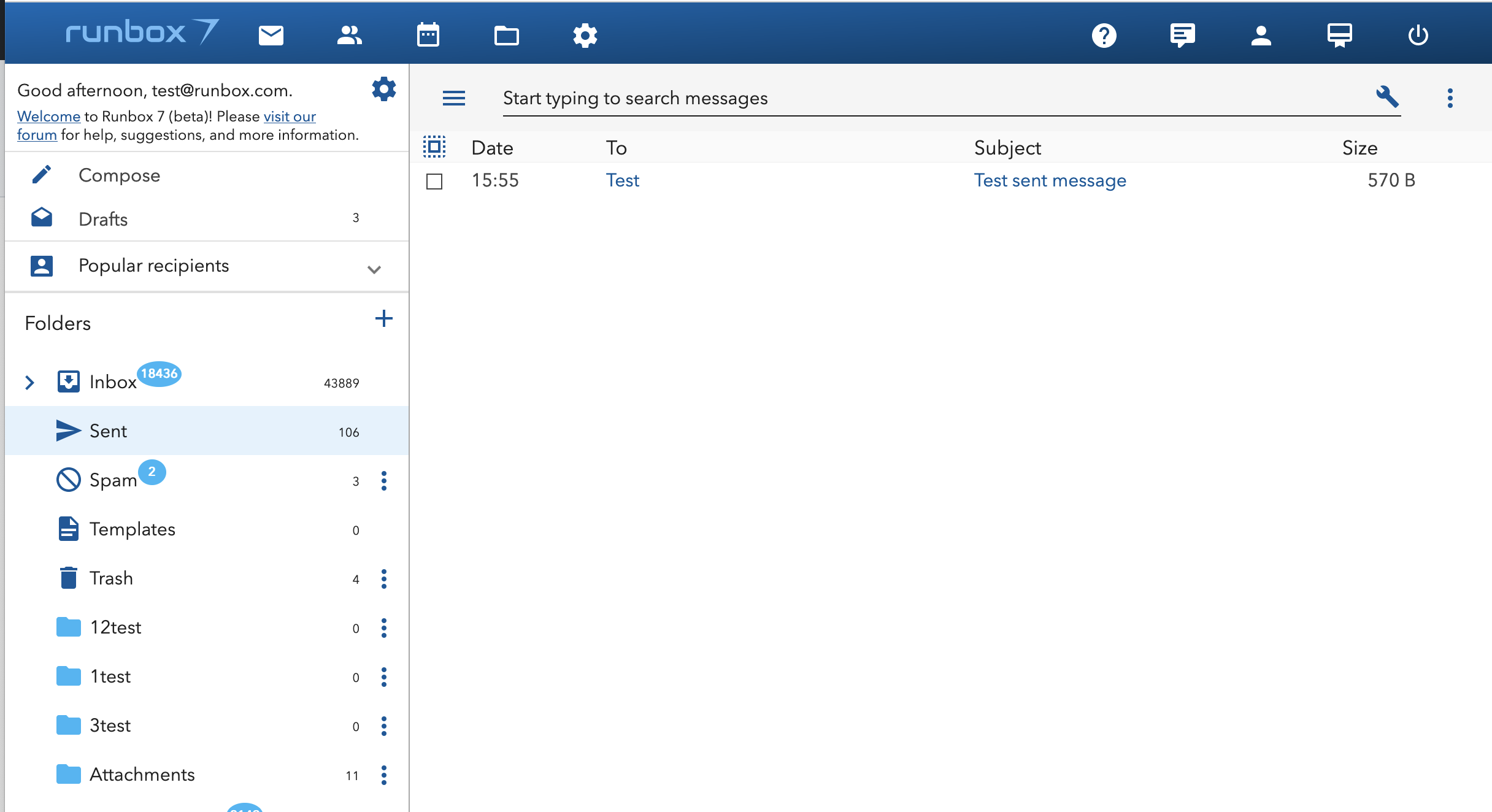 Sent message list incomplete after sending message · Issue #1167 · runbox/runbox7 · GitHub
