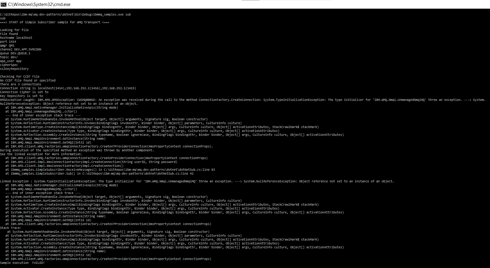 Issue with .NET samples · Issue #19 · ibm-messaging/mq-dev-patterns · GitHub