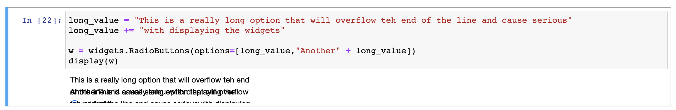 multiline options for RadioButtons do not display properly? · Issue #3032 · jupyter-widgets ...