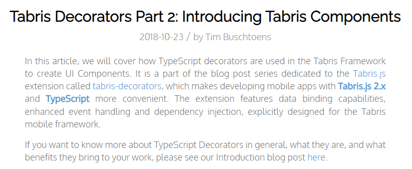 Playground For 2x Is Unable To Compile Some Apps For 2x Due To Tabris Decorators Module 