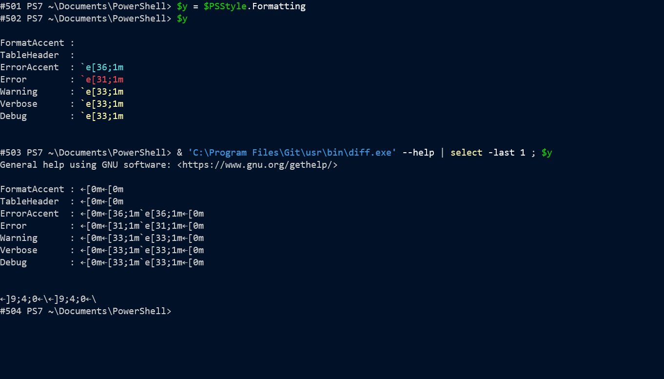 ANSI escape prompt incorrectly rendered when using git in Powershell · Issue #17510 · PowerShell ...