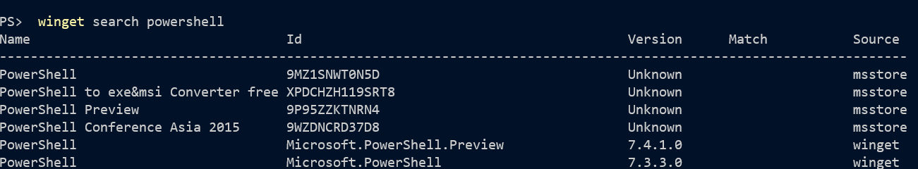 Cannot update PowerShell through winget because newer versions aren't always available through ...