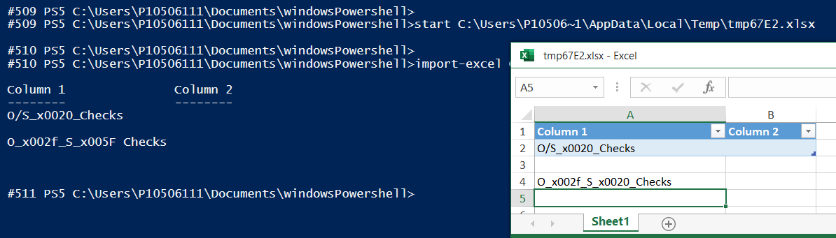 Export-Excel converts some unicode in cell contents · Issue #809 · dfinke/ImportExcel · GitHub