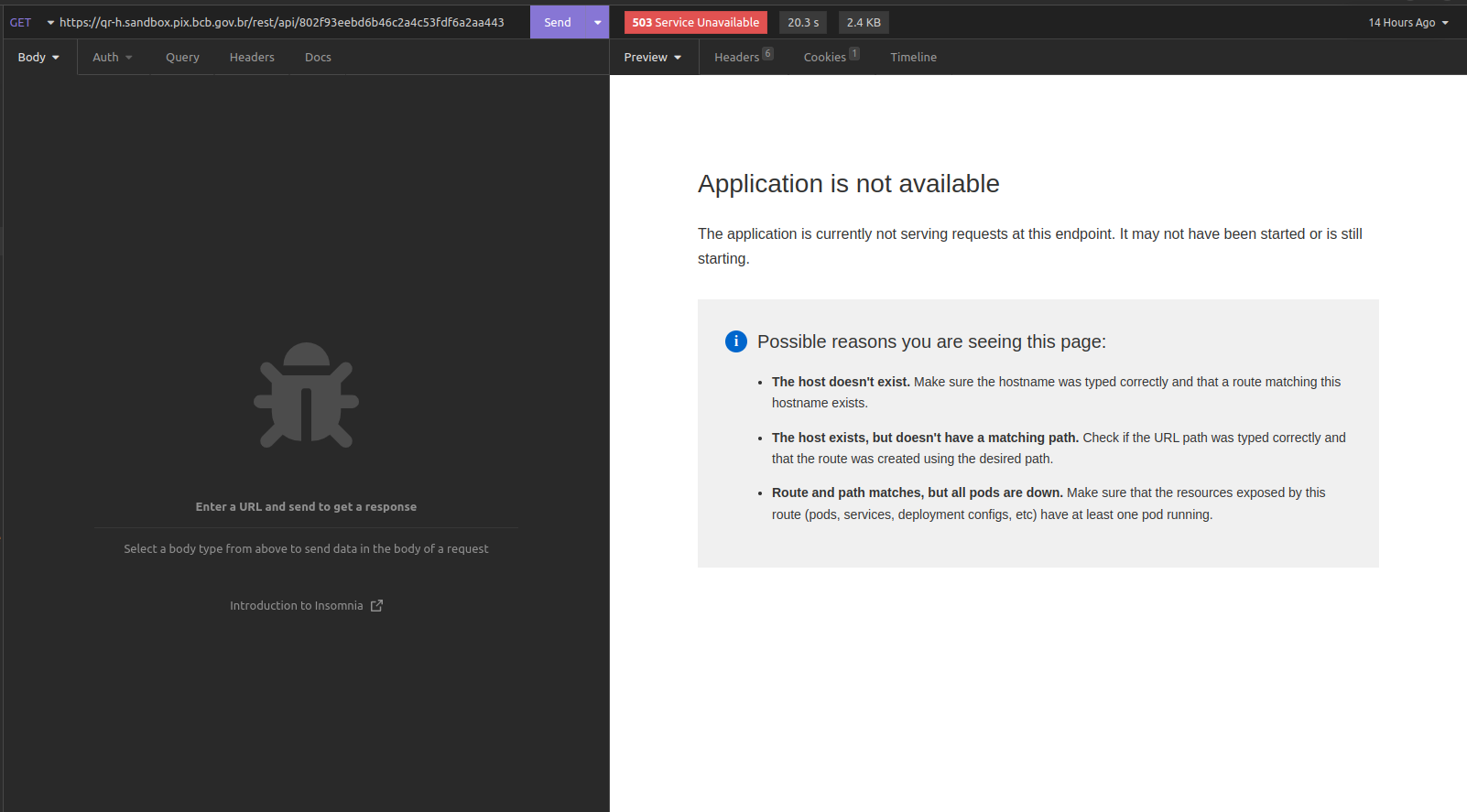 Problema Ao Acessar Url Do Qrcode Dinâmico Sandbox Bacen · Issue 547 · Bacen Pix Api · Github