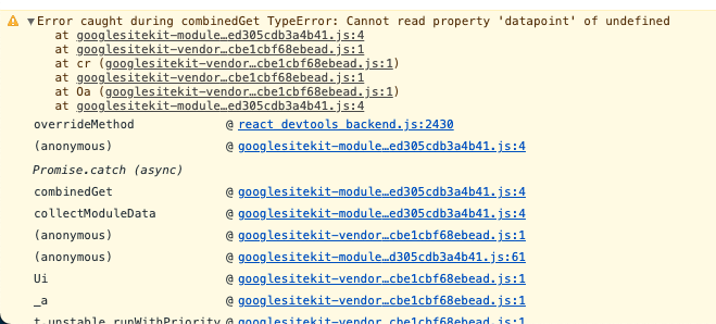Search Console dashboard infinite loading state when lacking permissions to property · Issue ...