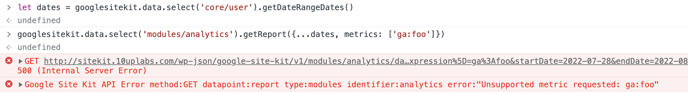 Limit shared requests for Analytics reports to metrics and dimensions used by the Site Kit ...