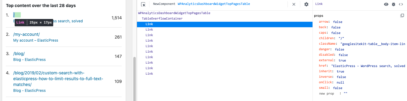 WP dashboard widget top content list links have invalid href · Issue #598 · google/site-kit-wp ...