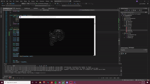 GitHub - axelmoreen/ConsoleRayTrace: Simple ASCII art ray trace