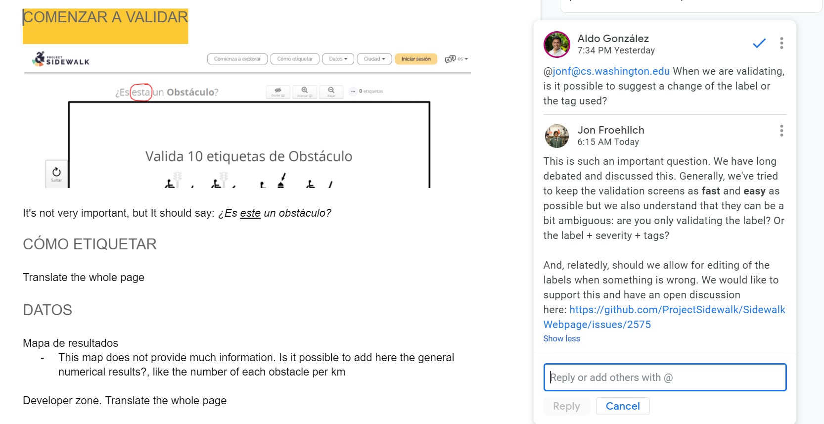 Need more granular validation UI (relevant to all validation interfaces on LabelMap, Gallery ...