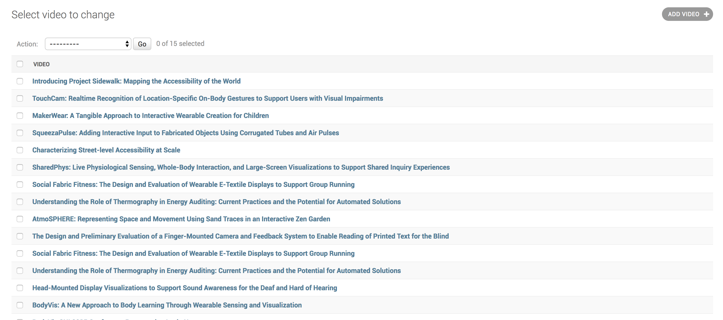 Admin Interface: Add More Columns to Videos · Issue #272 · makeabilitylab/makeabilitylabwebsite ...