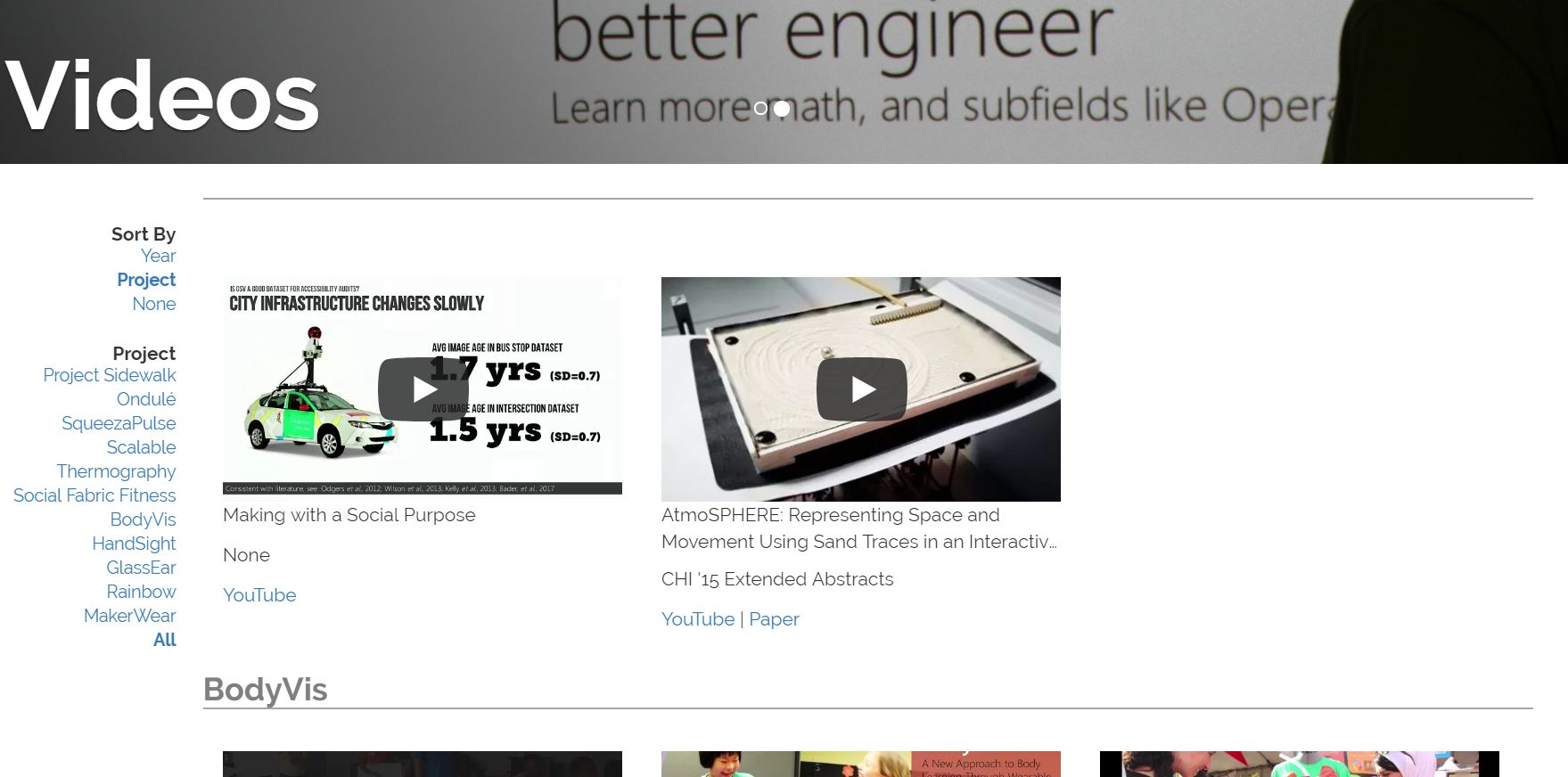 Videos Page: When viewing by 'Project', the videos with no Project have ...