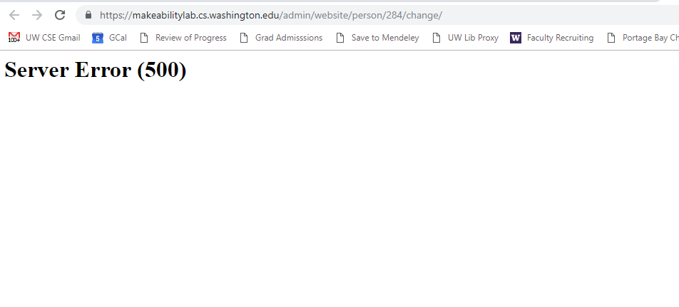 Clicking on 'change' person in admin results in Server Error (500) · Issue #637 · makeabilitylab ...