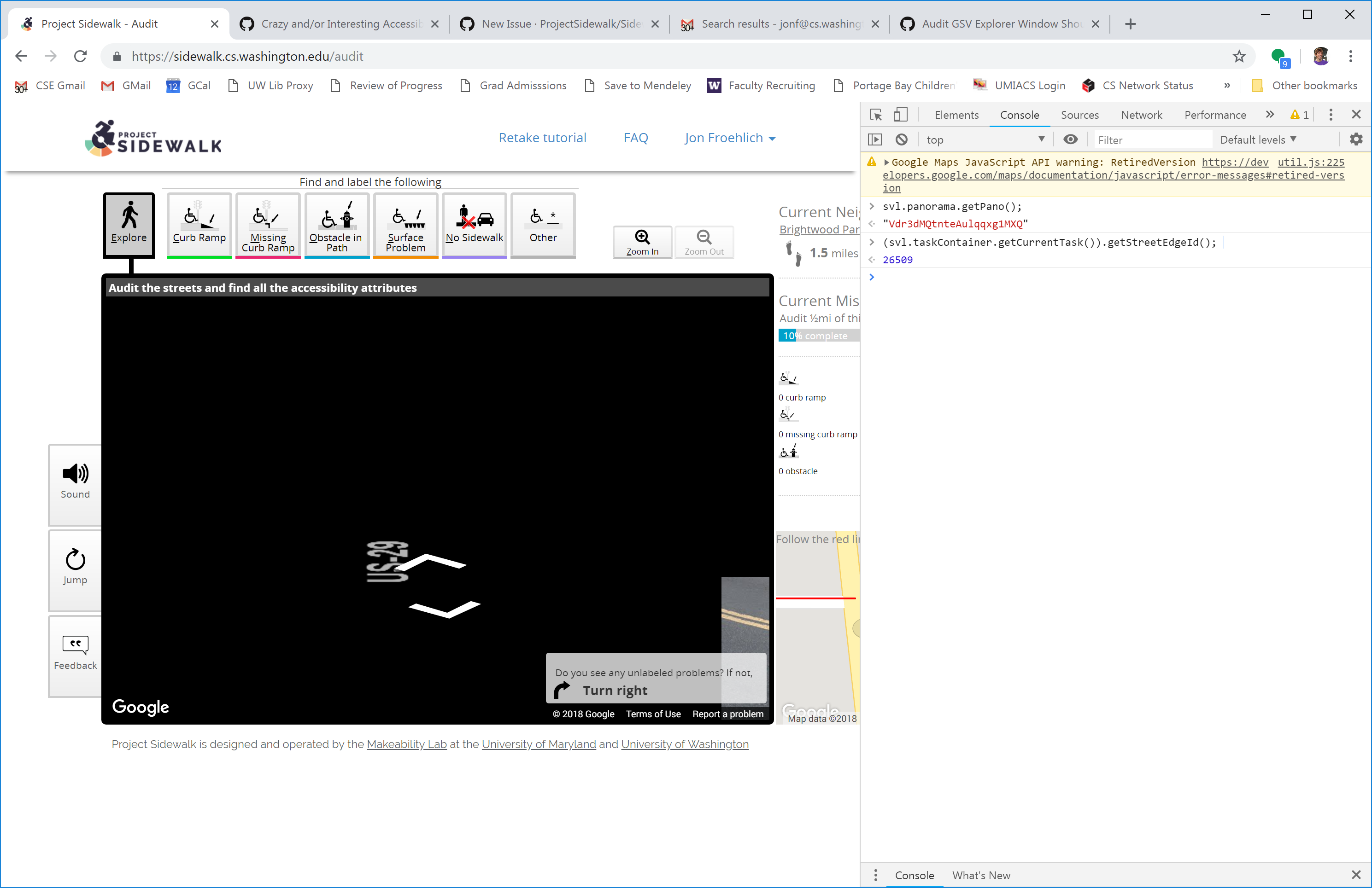 GSV Pane is Black · Issue #1354 · ProjectSidewalk/SidewalkWebpage · GitHub