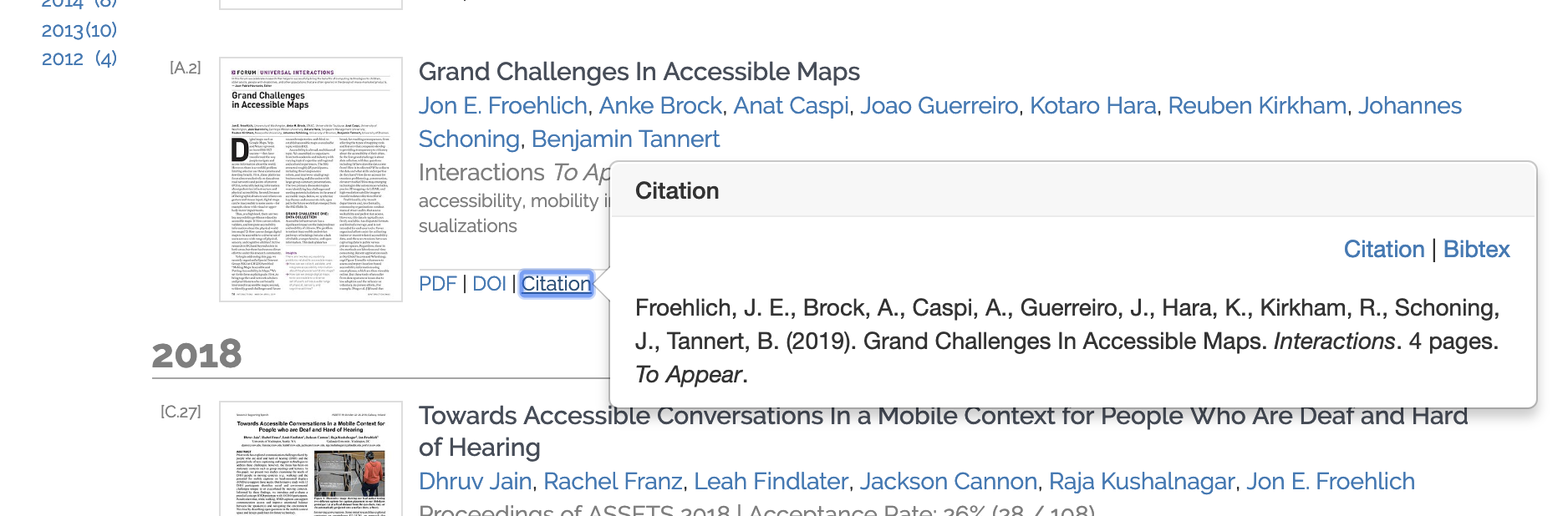 Include DOI link in pop-up citation · Issue #785 · makeabilitylab/makeabilitylabwebsite · GitHub