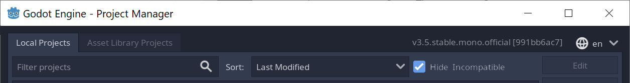 Hide incompatible projects in project manager · Issue #5471 · godotengine/godot-proposals · GitHub
